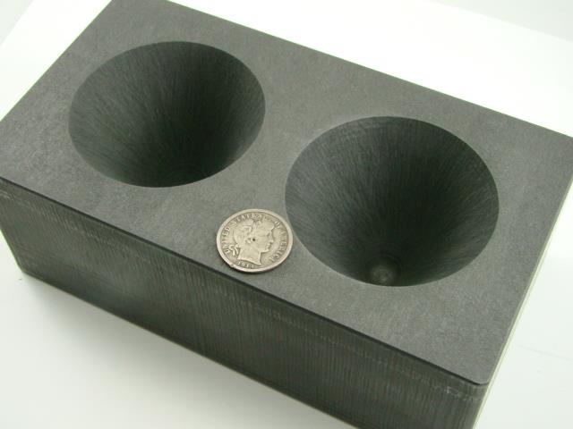 High Density Graphite Conical Mold- Assay Gold Silver Black Sand Cone ...