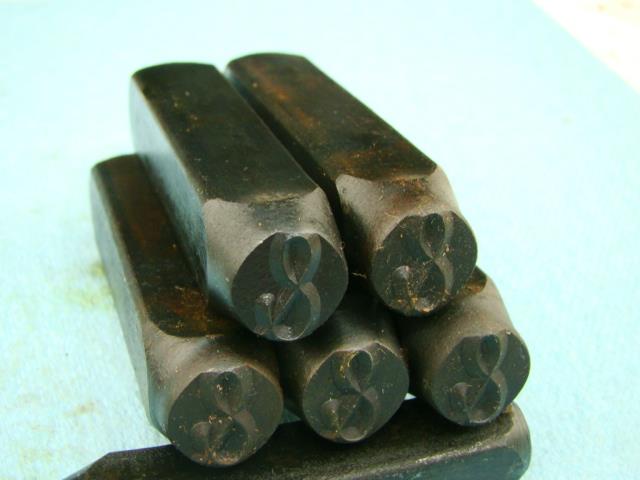 Lot of 5 - 1/2" Letter "&" Stamps-Punch-Hand-Tool-Gold Bar-Silver-Trai ...