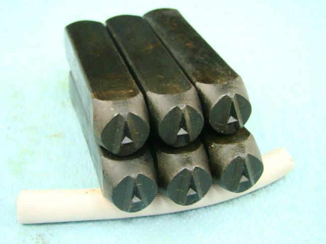 Lot of 6 - 3/8" Letter "A" Stamps-Punch-Hand-Tool-Gold Bar-Silver-Trai ...